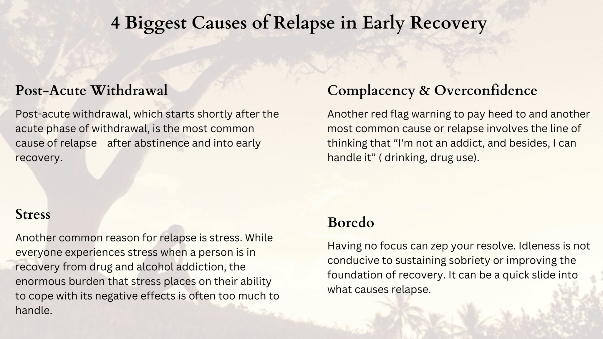 How to Avoid Relapse in Early Recovery - Relevance Recovery